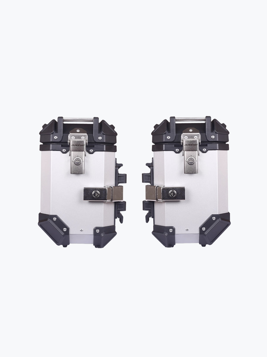 Jb Racing Premium Side Box X 36L Black And Silver For Universal Bike ...