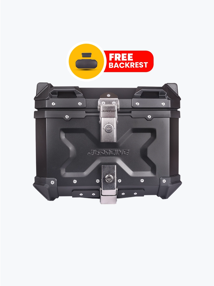 Jb Racing Top Case 45L Premium With Back Rest Pad For Universal Bike Top Box Black – Bandidos ...