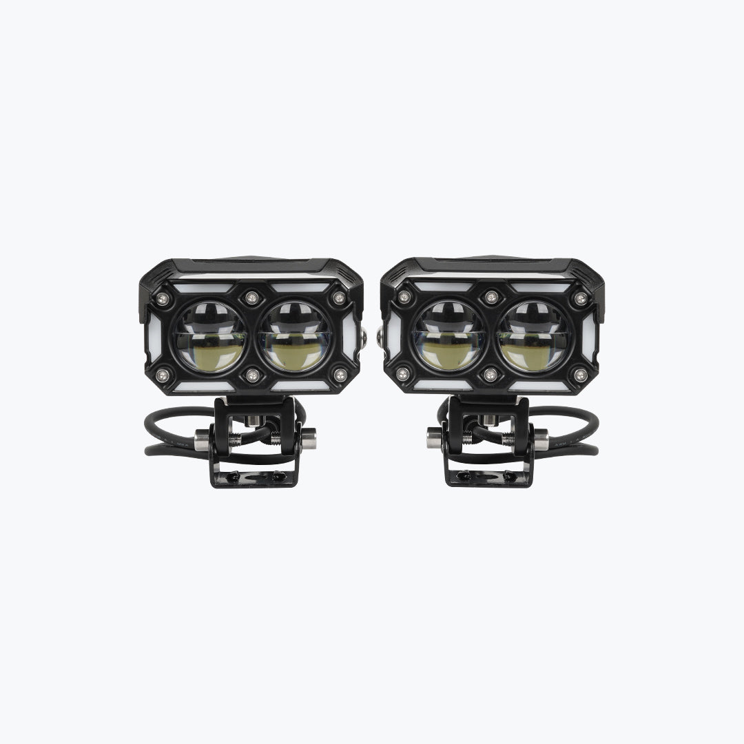 HJG Universal 2 LED Rectangular Fog Light With Wire Harness | Bandidos ...